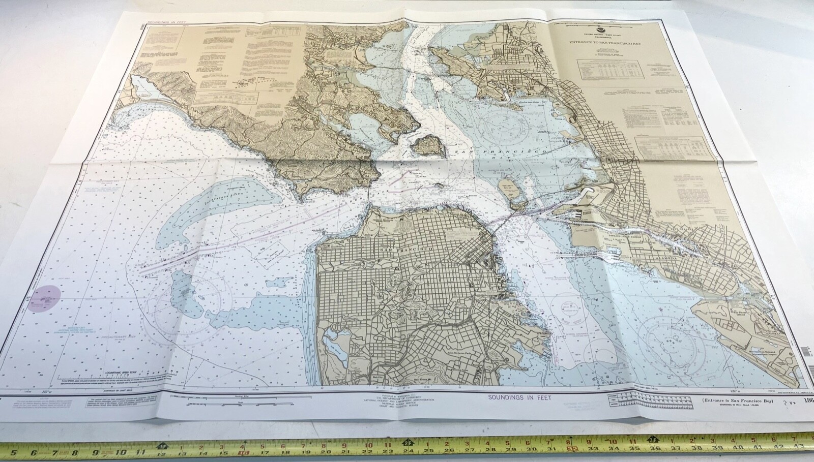 1994 NOAA nautical chart Entrance to San Francisco Bay MARITIME 18649 ...
