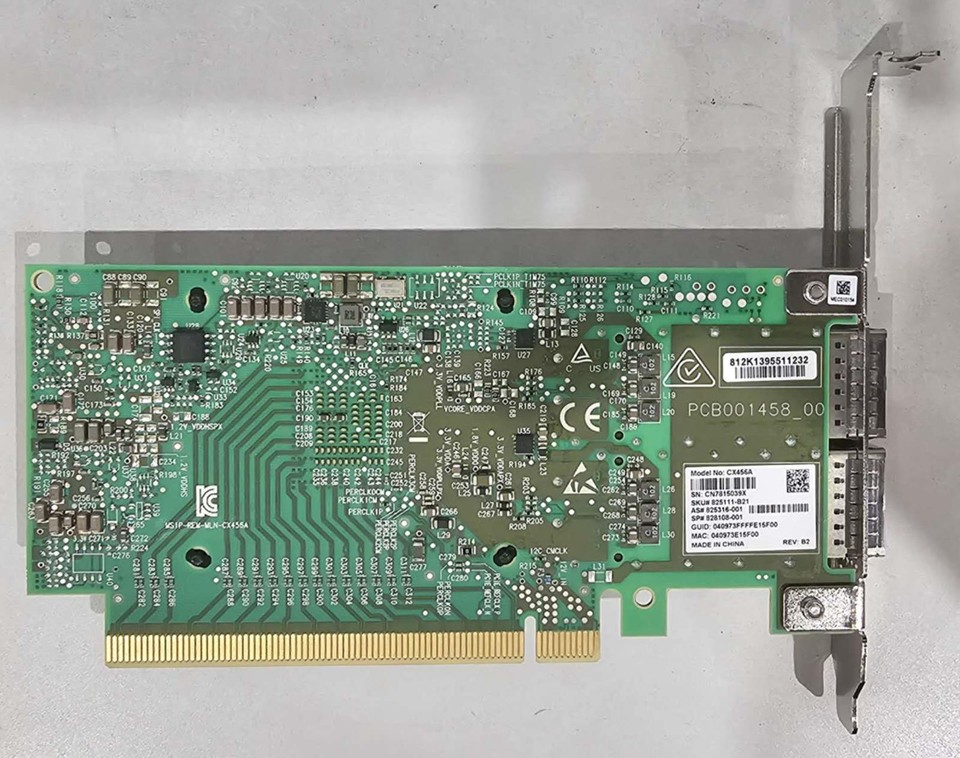 HP Mellanox ConnectX-4 CX456A 100GB Dual Port Network Card 828108-001 ...