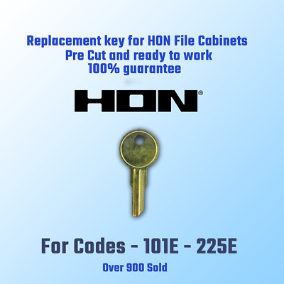 101E-225E.New Replacement key for HON File Cabinet locks, Pre cut to your code. | eBay