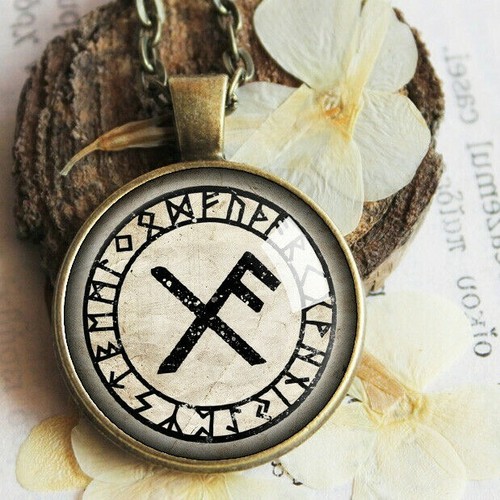 Gibu Auja Pendant Good Luck Symbol Necklace Rune Amulet Gift Viking ...