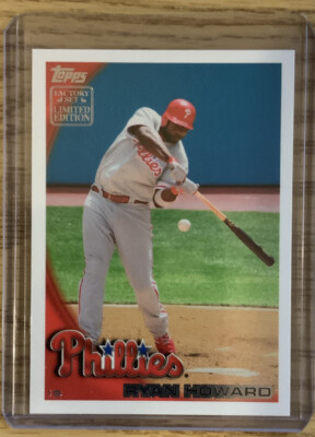 2010 Topps RYAN HOWARD Factory Set Limited Edition #RS1 PHILADELPHIA ...