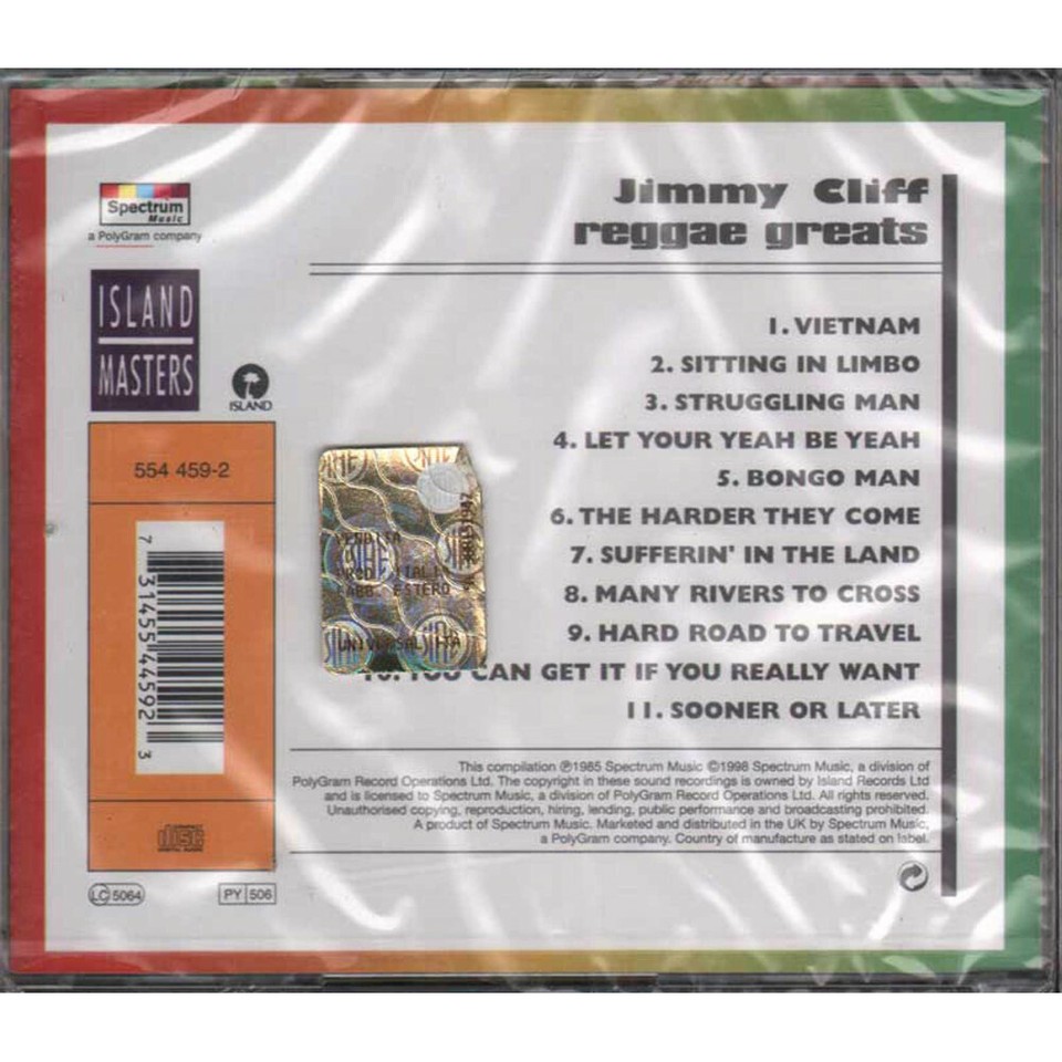 JIMMY Cliff CD Reggae Greats / Spectrum Music 554 459-2 Versiegelt | eBay
