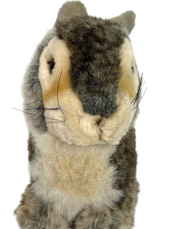 Steiff Dossy Sitting Rabbit Friends Plush Brindle Speckled Fur 2007 ...