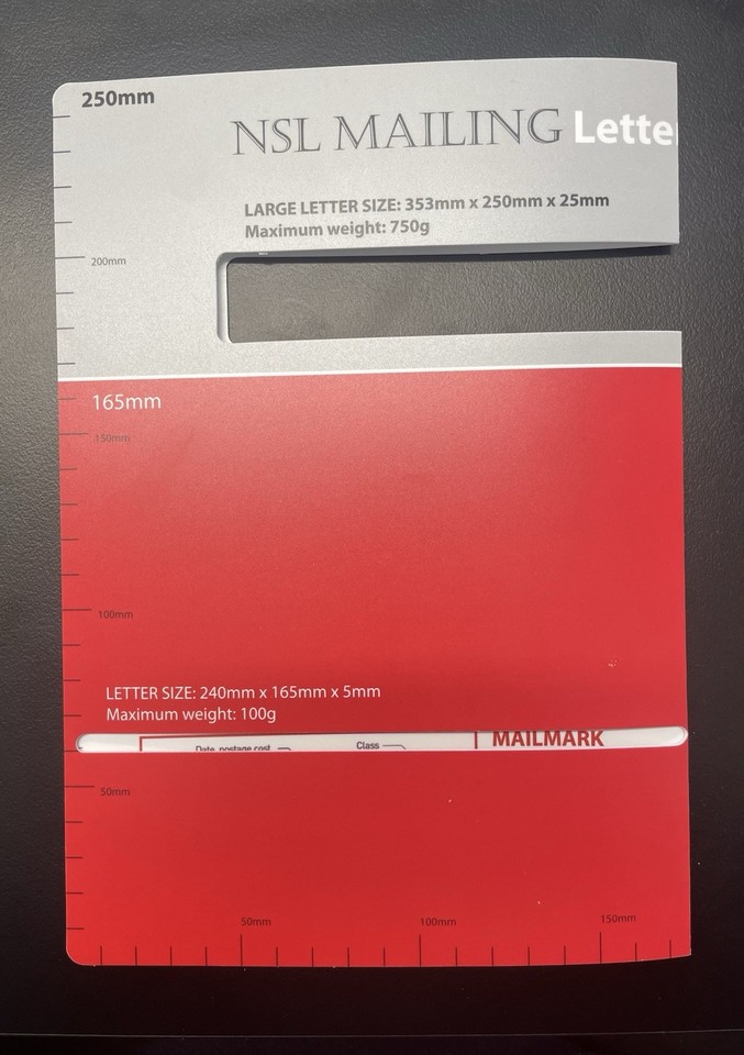 ROYAL MAIL LETTER SIZING GUIDE UK LETTER AND LARGE TEMPLATE. | eBay UK