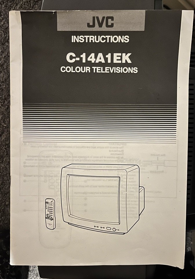 JVC 14" CRT Cube TV Retro Gaming Display Television Screen Monitor and ...
