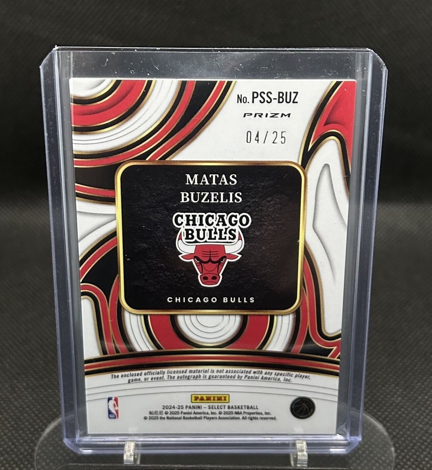 2024 Select Matas Buzelis Prime Selections Auto RPA /25 Tie-Dye Bulls ...