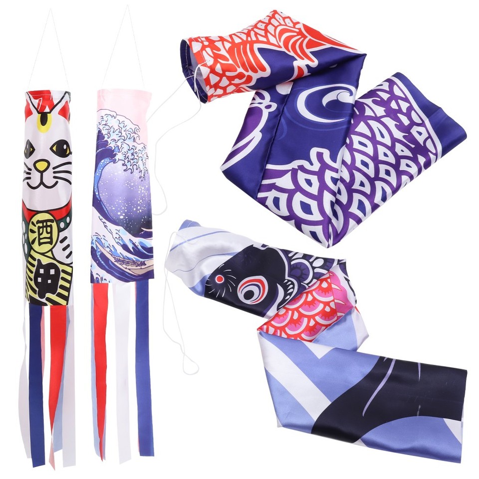 4pcs Restaurant Windsock Decorative Wind Direction Flags Garden Hanging ...