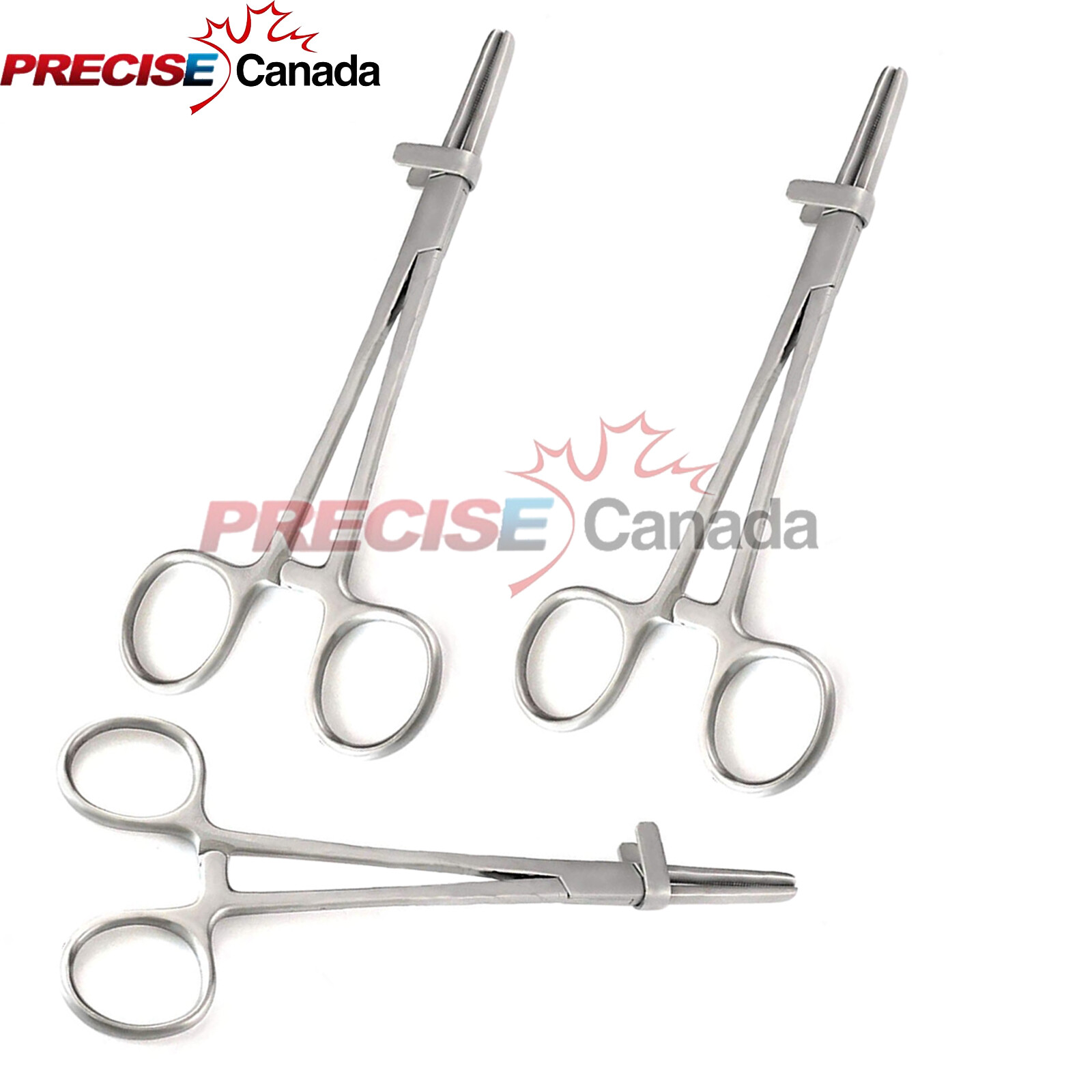 Set Of 3 Tube Occluding Clamp Forceps With Guard 7.25" Surgical ...