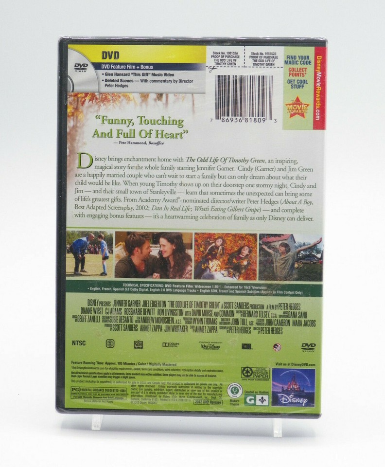 The Odd Life of Timothy Green DVD New Sealed 786936818093 | eBay