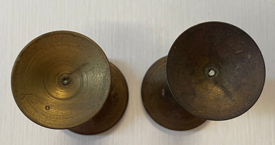2 Antique Masonic Freemasonry? Brass? Ornate Ceremonial Candle Holders ...