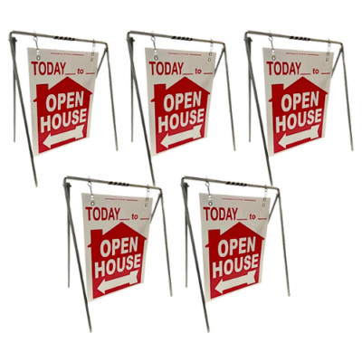 Open House Sign Metal A-Frame Kit | 5-Pack | Today | House | Swinger ...