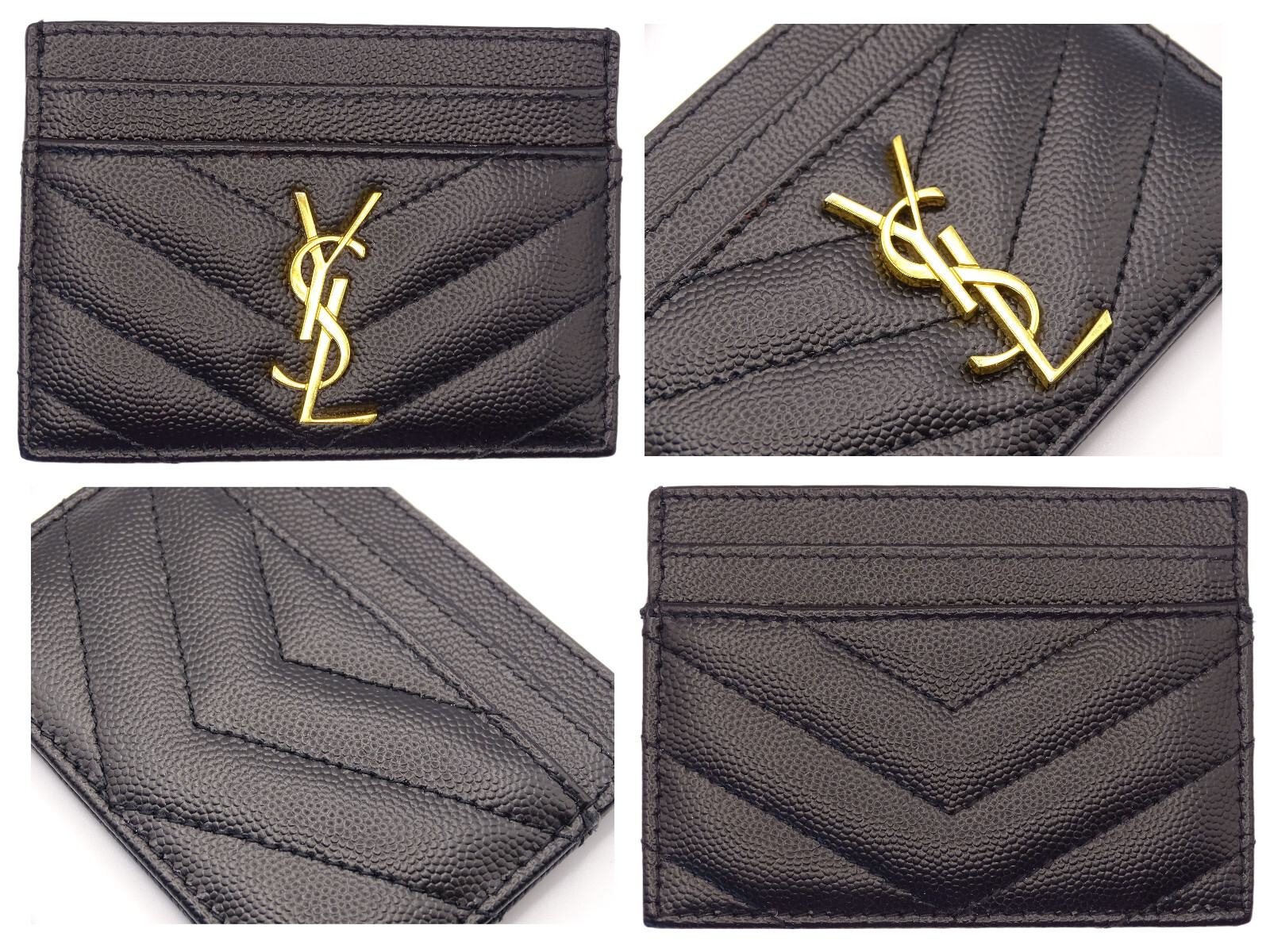 YSL Saint Laurent Cassandre Black Quilted Leather Car… - Gem