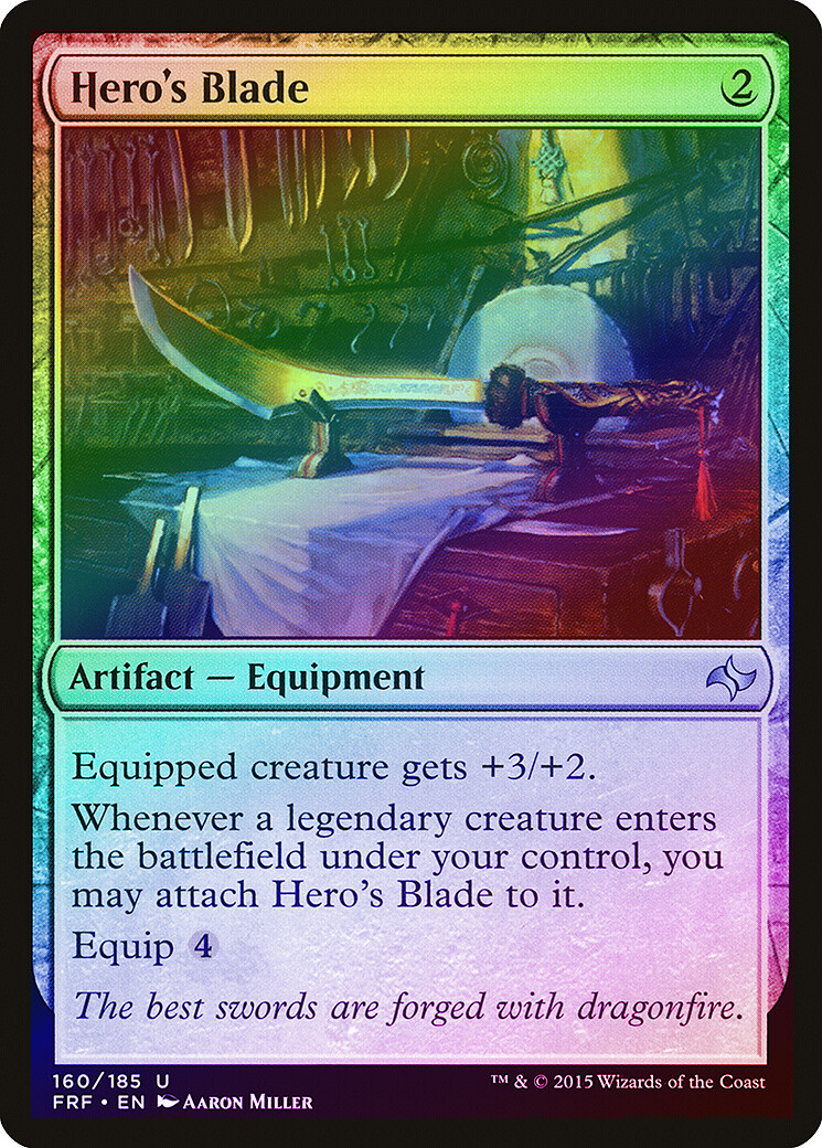 Hero's Blade FOIL Fate Reforged NM Artifact Uncommon MAGIC MTG CARD ...