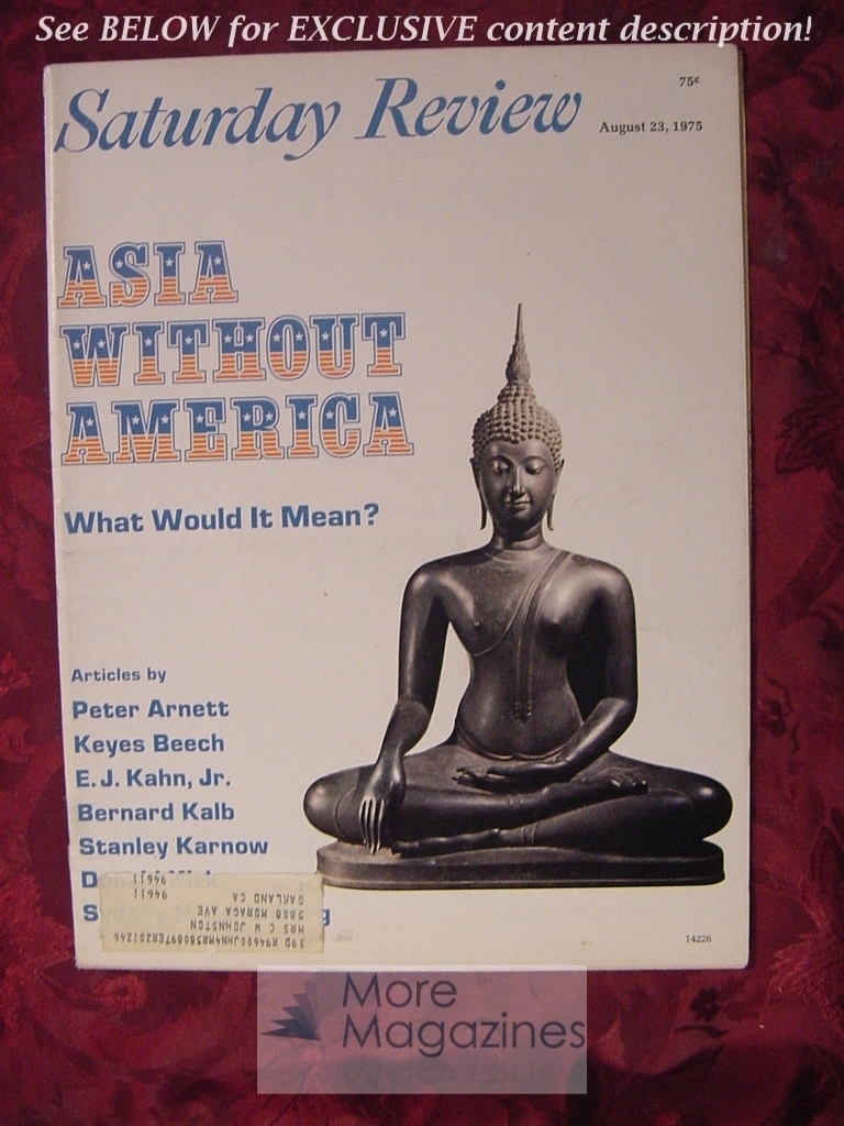 Saturday Review August 23 1975 KEYES BEECH DONALD KIRK SOUTHEAST ASIA ...