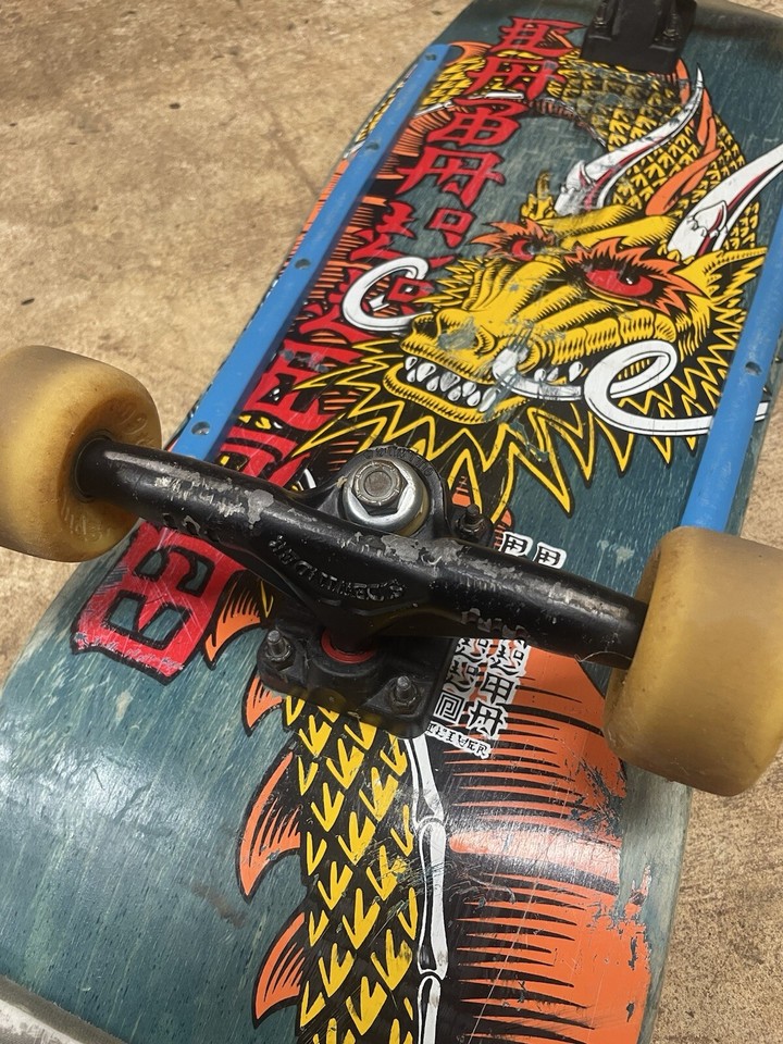 1988 Powell Peralta Caballero Cliver yellow Ban this Dragon blue stain ...