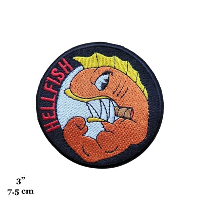 The Simpsons Abe Simpsons Flying Hellfish Logo Embroidered Iron On ...