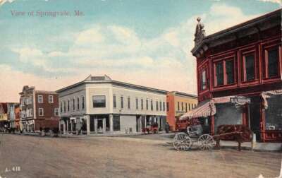 Springvale Maine Street Scene Vintage Postcard AA53818 | eBay
