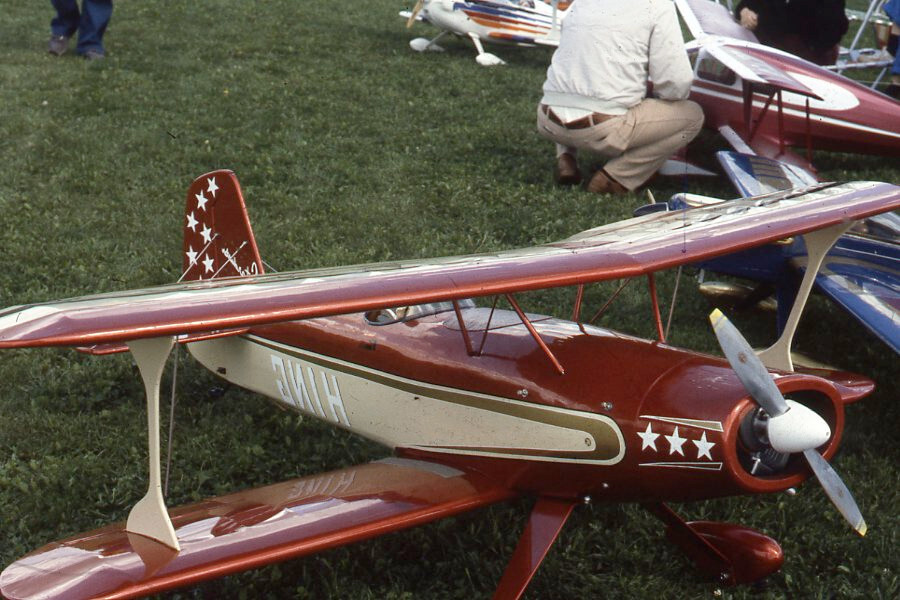 Vintage 1980s 35mm Slide Red Cream RC Propeller Plane | eBay