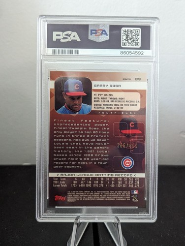 2002 Topps Finest - Refractor #89 Sammy Sosa /499 for sale online | eBay