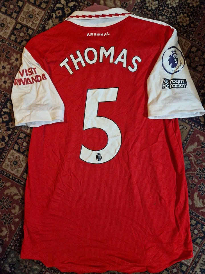 Arsenal FC 2022/23 Match Worn Player Poppy Football Shirt PL Partey V ...