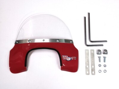 Royal Alloy Flyscreen Red Mod GP GT Scomadi TL 125 200 300 Rectangular ...