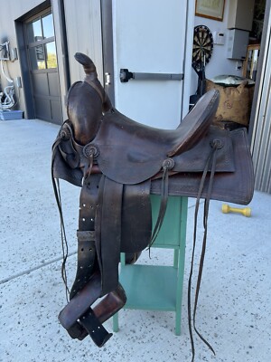 Antique Original "HF Bar Ranch" # 13 Western Saddle | eBay