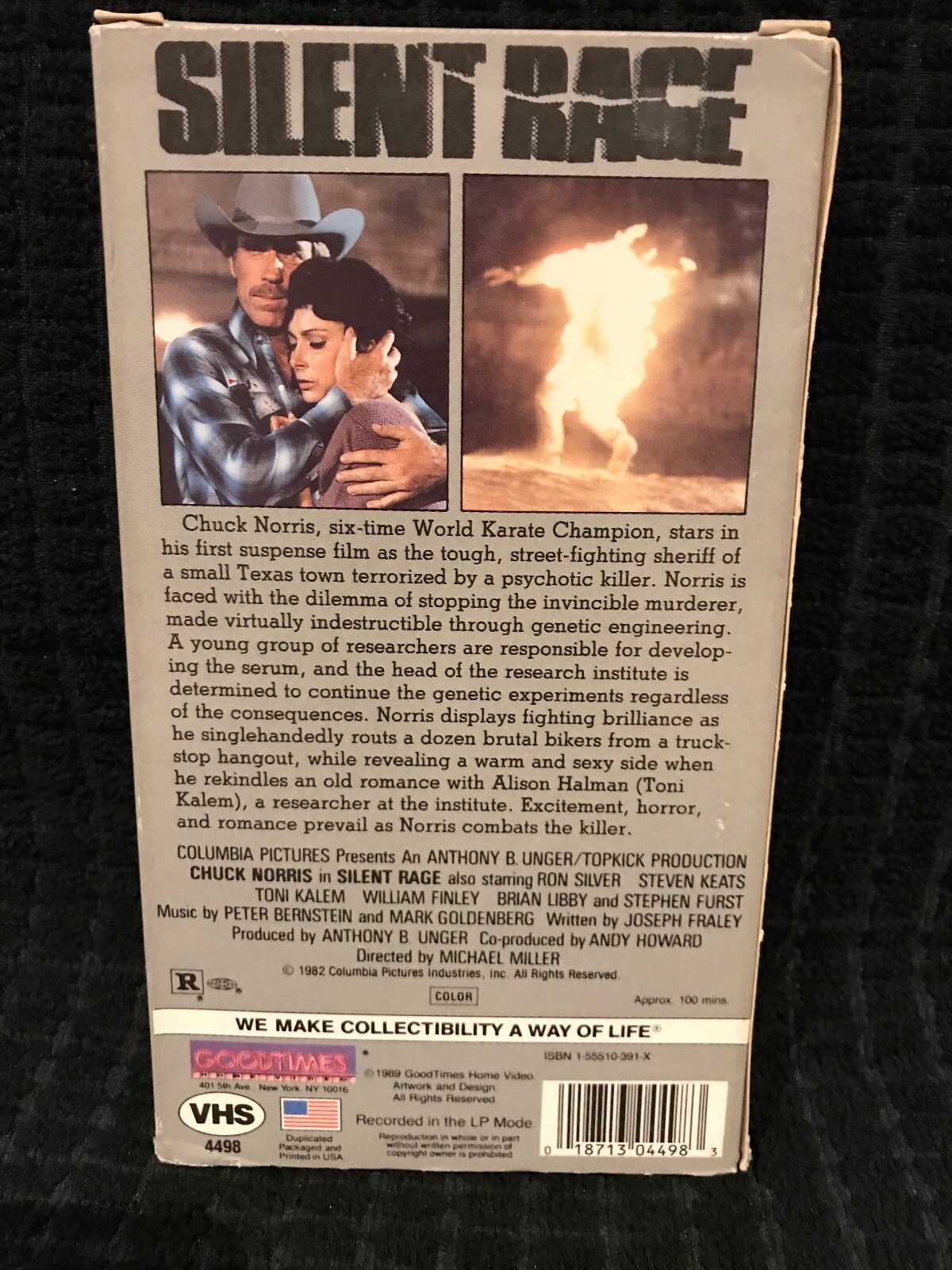 SILENT RAGE VHS VIDEO TAPE 1989 CHUCK NORRIS RON SILVER TONI KALEM ...