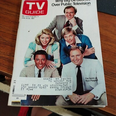 TV GUIDE 1981 June 20-26 Hosts of Real People vintage magazine Big Oil ...