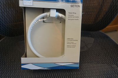 STYLE SELECTION SETON TOWEL RING WHITE FINISH 0059880 | eBay