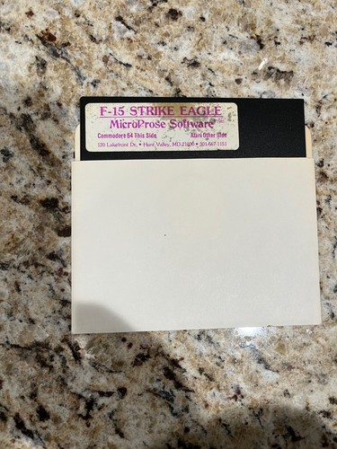 Vintage! F-15 Strike Eagle Floppy Disk for Commodore 64 by MicroProse ...