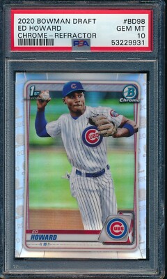 PSA 10 ED HOWARD 1st 2020 Bowman Chrome Draft Refractor Rookie Card RC ...