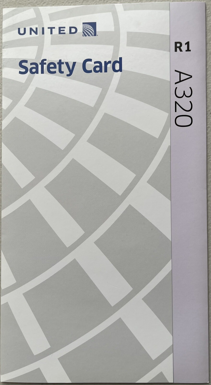 United Airlines Safety Card - Airbus 320 R1 - 2016 | eBay