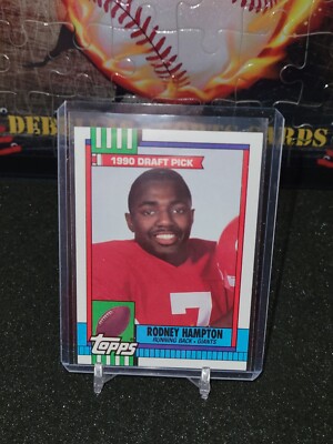 Rodney Hampton 1990 Topps Disclaimer Back Football Card #48 Rookie | eBay