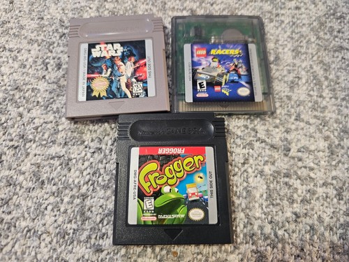 LOT OF 3 GAMEBOY COLOR GAMES. FROGGER, STAR WARS, LEGO RACERS. CLEAN ...
