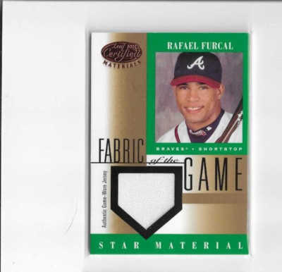 2001 Leaf Certified Materials Fabric of the Game Rafael Furcal Jersey # ...
