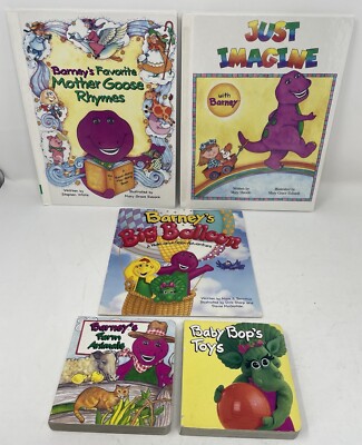 Vintage Barney & Friends Book Lot 5 Board PB HC Baby Bop's Toys Just ...
