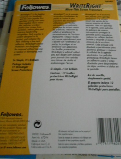 FELLOWES MICRO-THIN SCREEN PROTECTORS NEW*PALM M100, M 105 | eBay