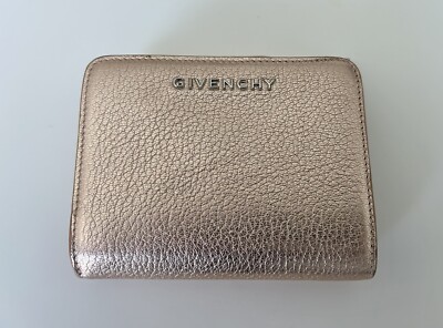 Brand New Givenchy Pandora Compact Rose Gold Leather Zip Wallet | eBay