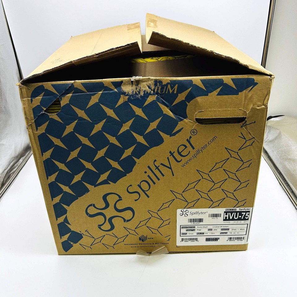 Spilfyter HVU-75 Universal SM Sorbent Pads 16in x 18in Hi Vis Yellow DW ...