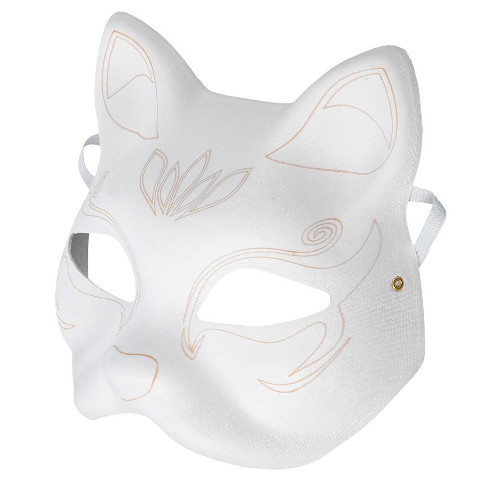 Masquerade Costume Cosplay Accessory Blank Masks to Decorate Cat | eBay ...