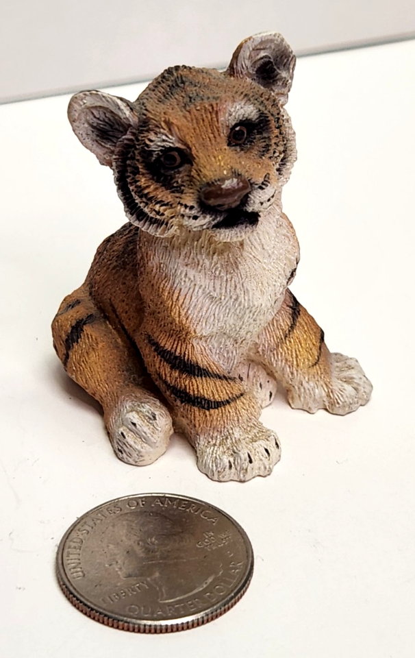 Small Resin Tiger Cub Figurine Sitting | eBay