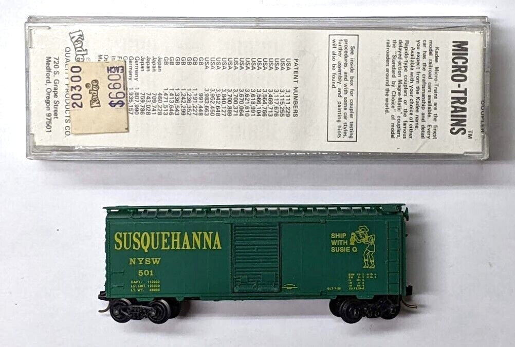MTL Micro-Trains 20300 Susquehanna NYSW 501 40 foot single door boxcar ...