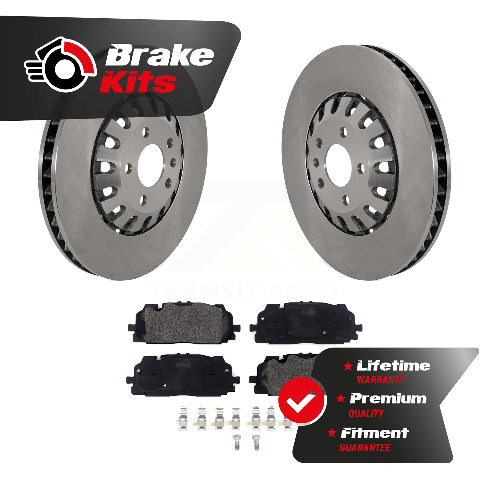 Front Brake Rotors Semi-Metallic Pad Kit For 2017-2019 Audi Q7 2019 ...