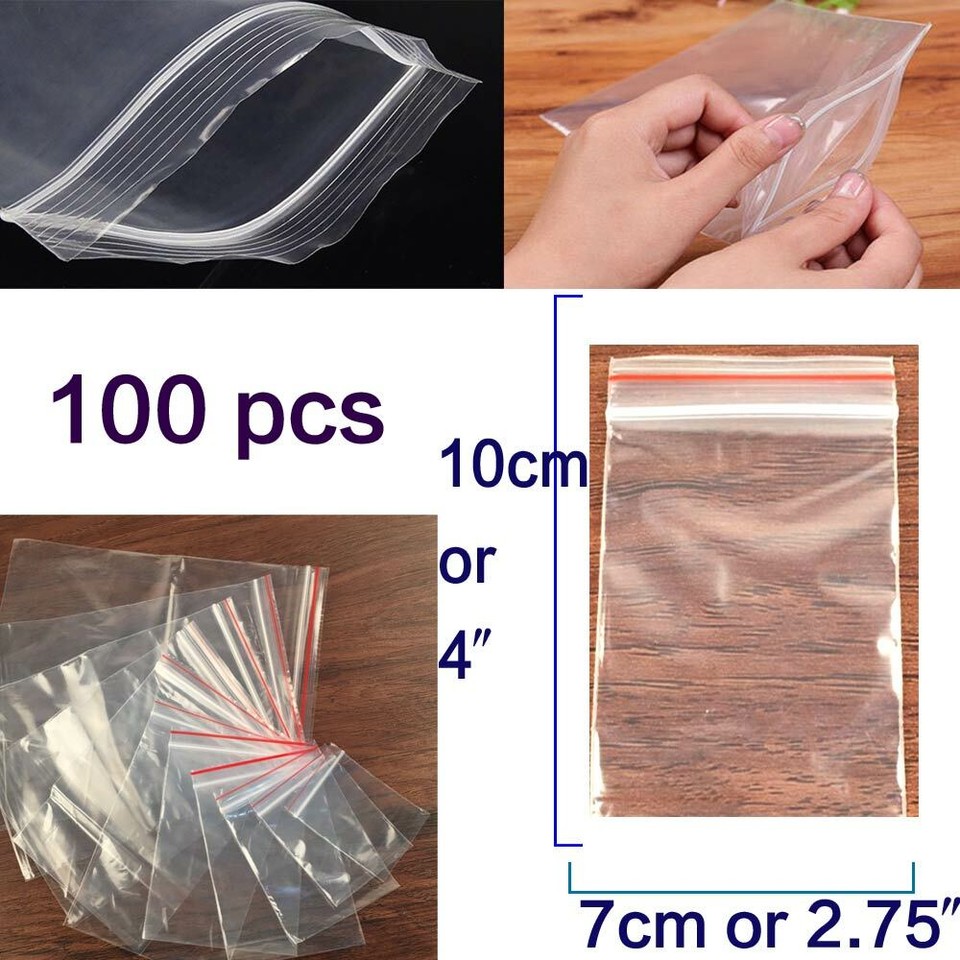 Clear Plastic Bag Self Seal Resealable Packing Bag Lot Size 100pcs | eBay