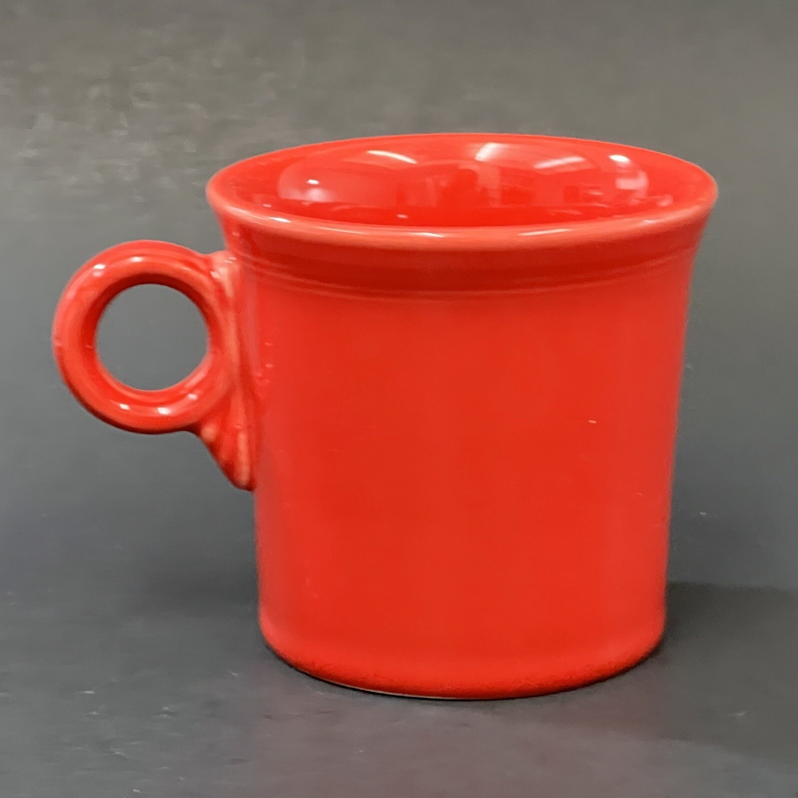 Homer Laughlin FIESTA SCARLET Red Ring Handle HLC Fiestaware Mug USA 3. ...