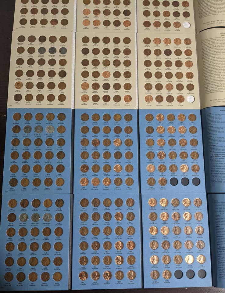 One Completed Lincoln Head Cent Collection - Book Number 2 Album 1941 ...