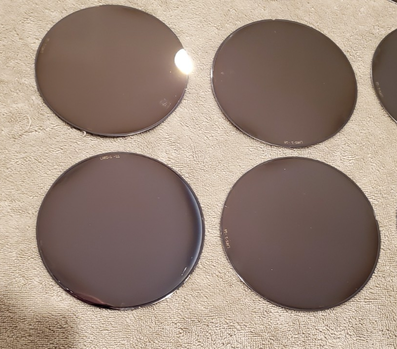 12 PC Lot Genuine Silicon Semiconductor Wafer 125mm 5" Plated Wafers ...