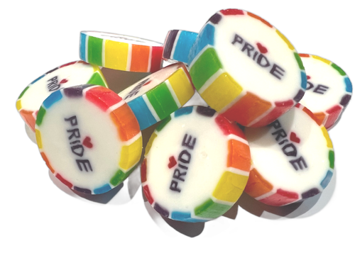 PRIDE Rainbow Wrapped Rock Candy Sweets lgbtq Vegan Mango & Pineapple ...