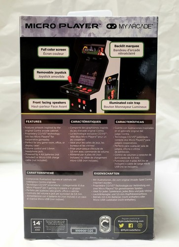 My Arcade Micro Player Retro Mini Arcade Machine (Contra) - Grey/Black ...