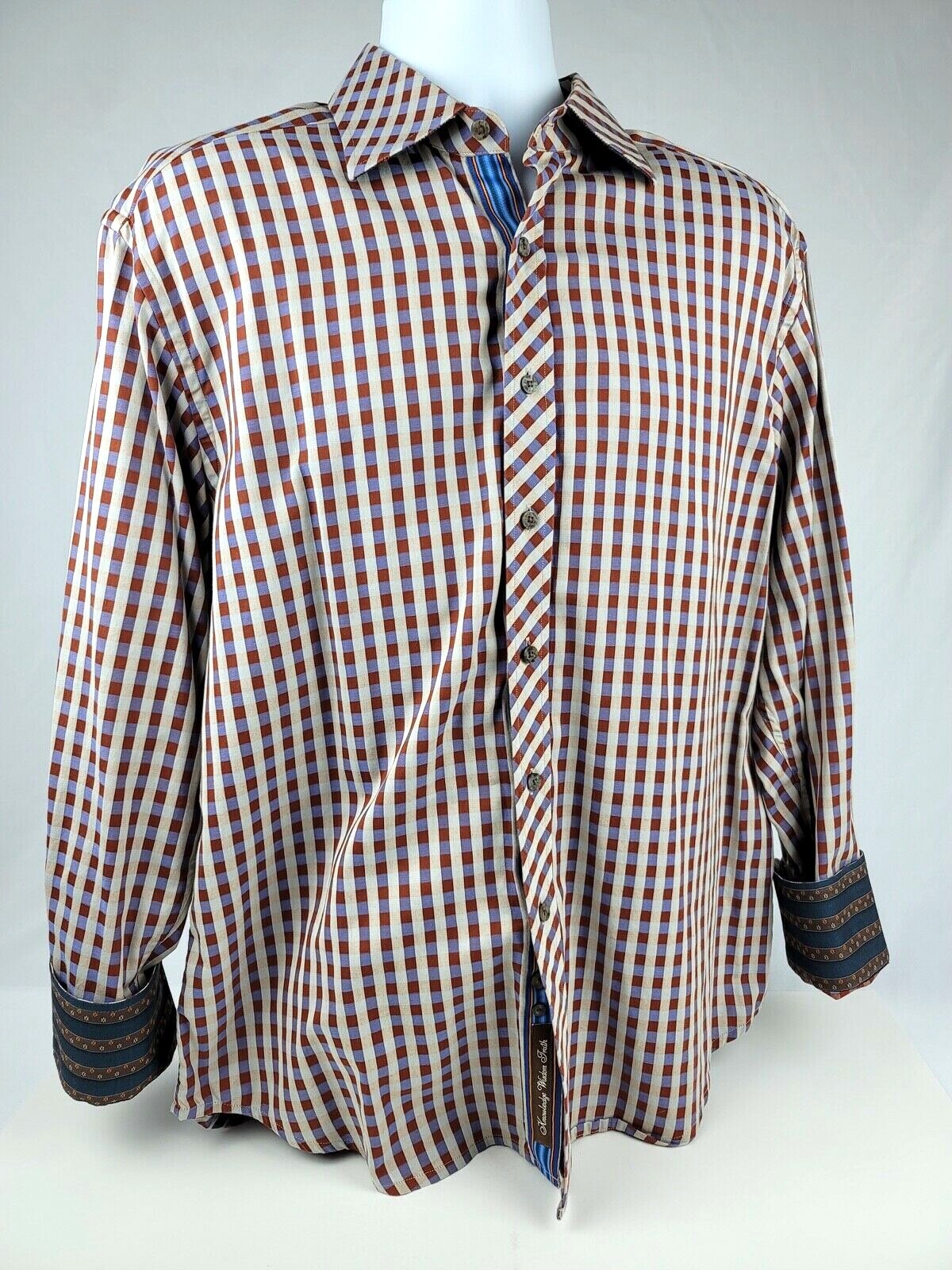 Robert Graham Checkered Long Sleeve Button Shirt Mens size XL Mint ...